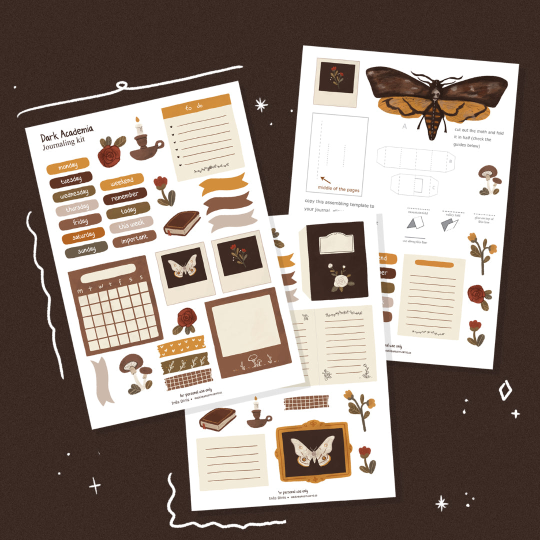 Dark Academia Printable Journaling Kit – inestheunicorn